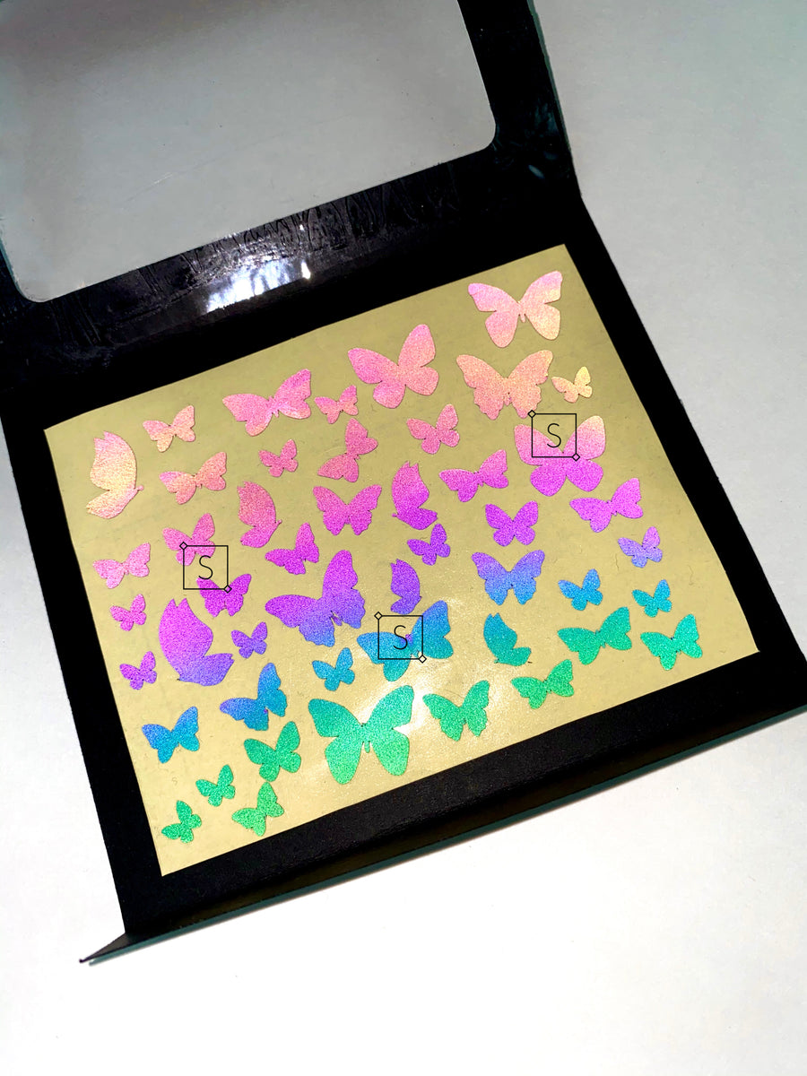Reflective Butterfly Body & Face Stickers by Stinnys