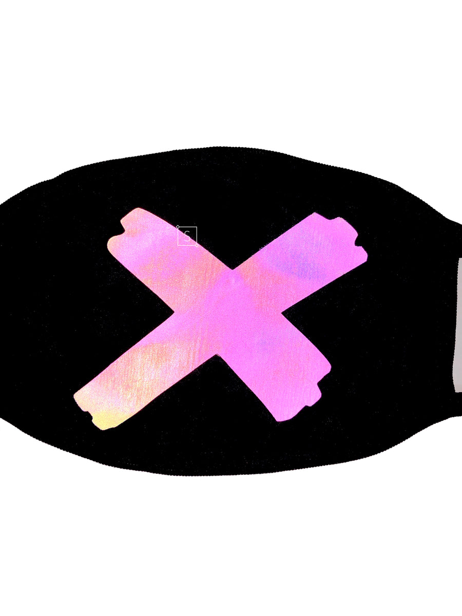 X Mark Reflective Mouth Mask by Stinnys